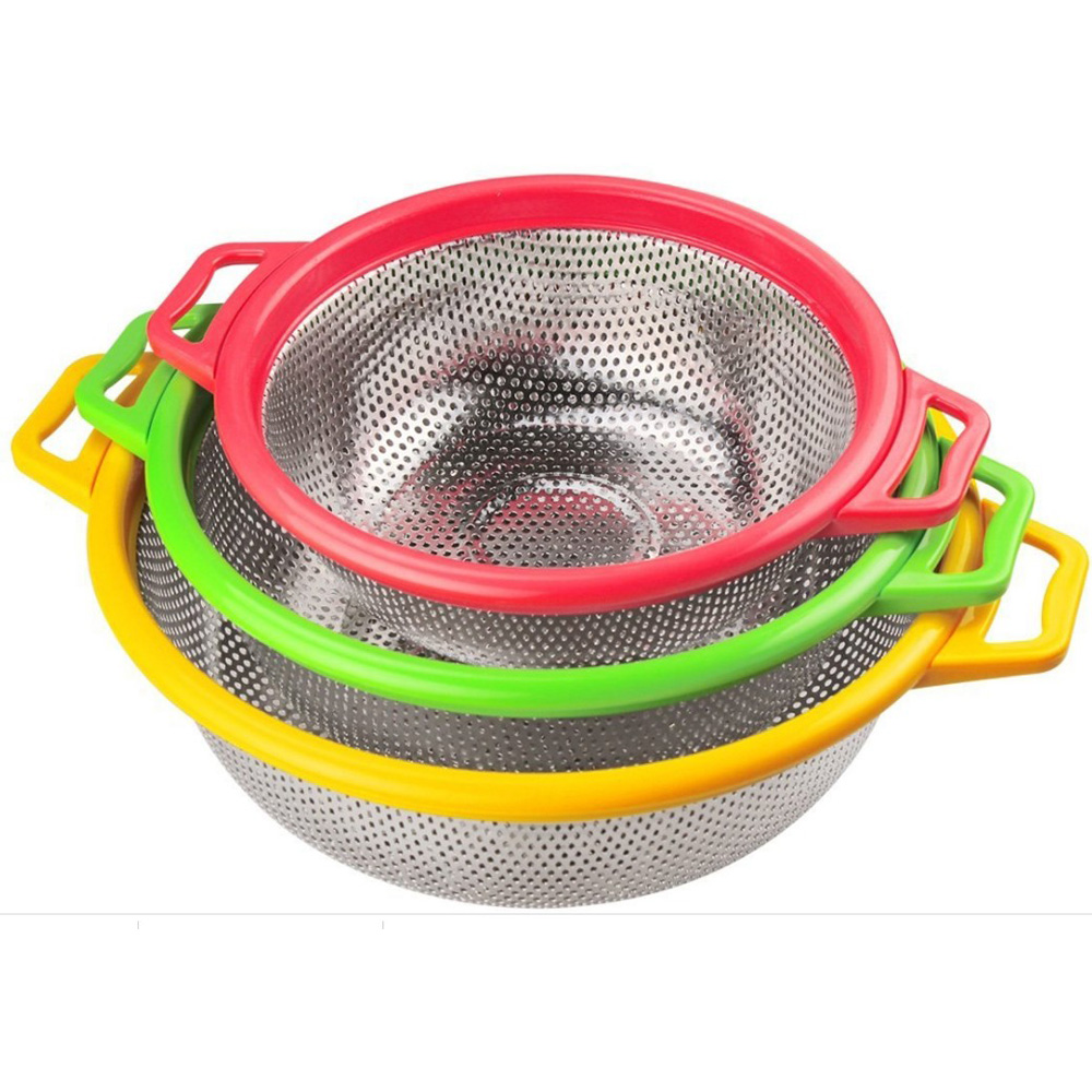 3pcs/set Stainless Steel Mesh Strainer Basket - TezkarShop Official Website