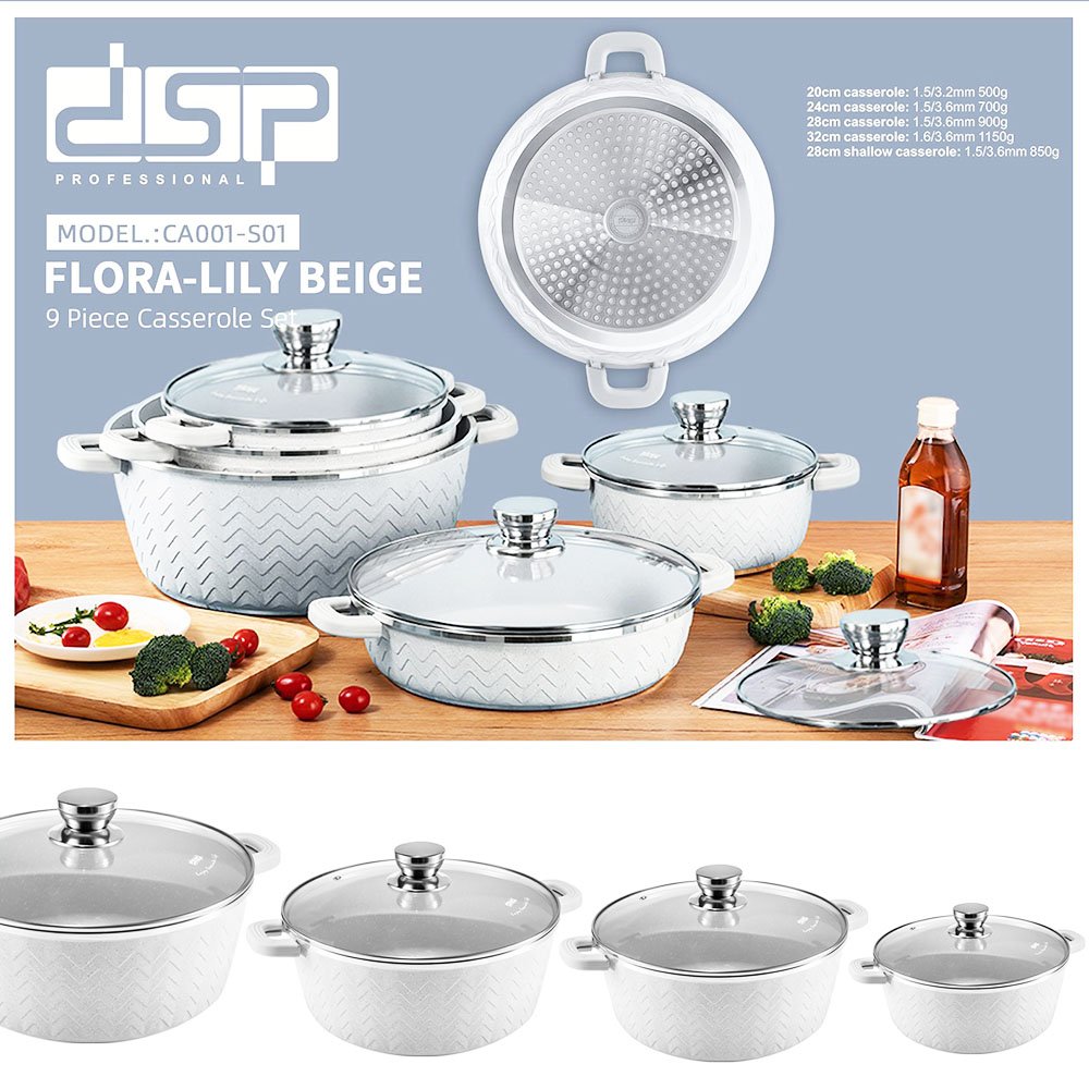 DSP Cookware Set Of 9 PCS CA001-S01 - TezkarShop Official Website