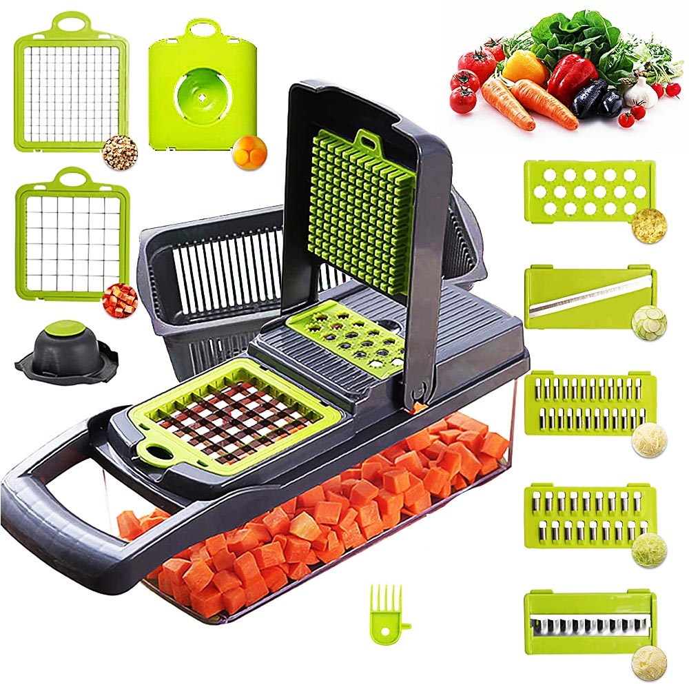 All in 1 Vegetable Chopper Professional Vegetable Slicer - TezkarShop ...