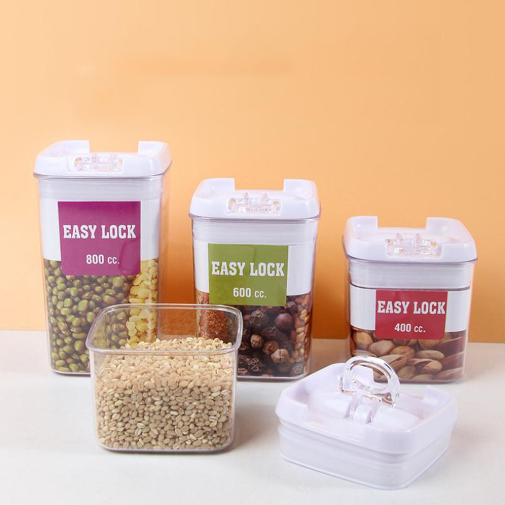 Plastic Easy Buckle Containers - 4 Piece Set - TezkarShop Official Website