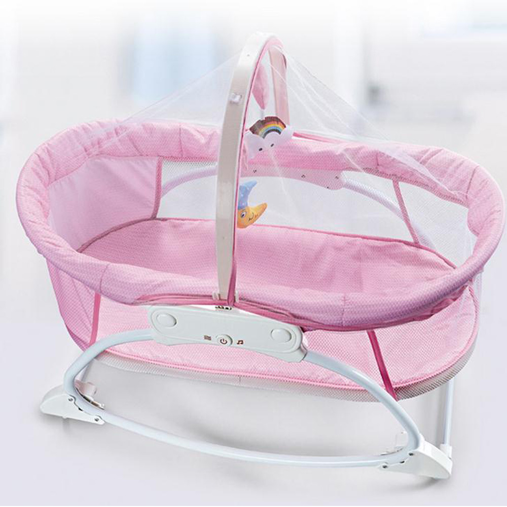 Newborn electric musical sleeping peacefully bassinet swing ...