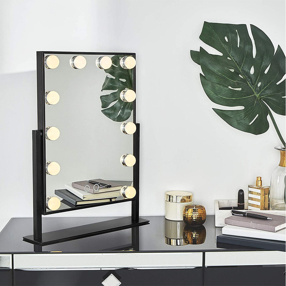 Hollywood Desk Mirror With 12 LED Lights - TezkarShop Official Website