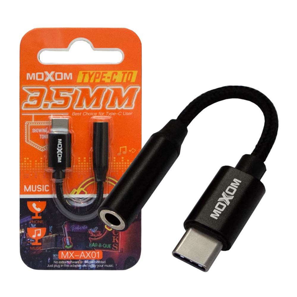 MOXOM MX-AX01, Type-C To 3.5mm Aux Converter - TezkarShop Official Website