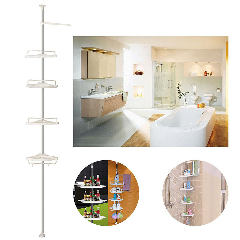 Adjustable Bathroom Corner Shelf Rack - TezkarShop Official Website