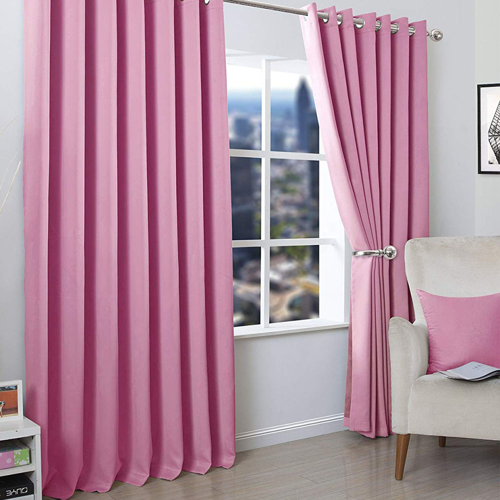 Pink - Linen Blackout Curtain 140x260cm - TezkarShop Official Website