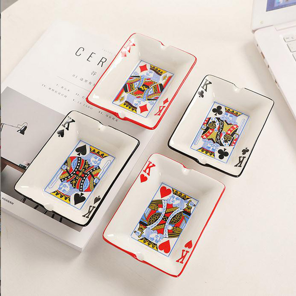 Creative Card Game Ceramic Ashtray - TezkarShop Official Website