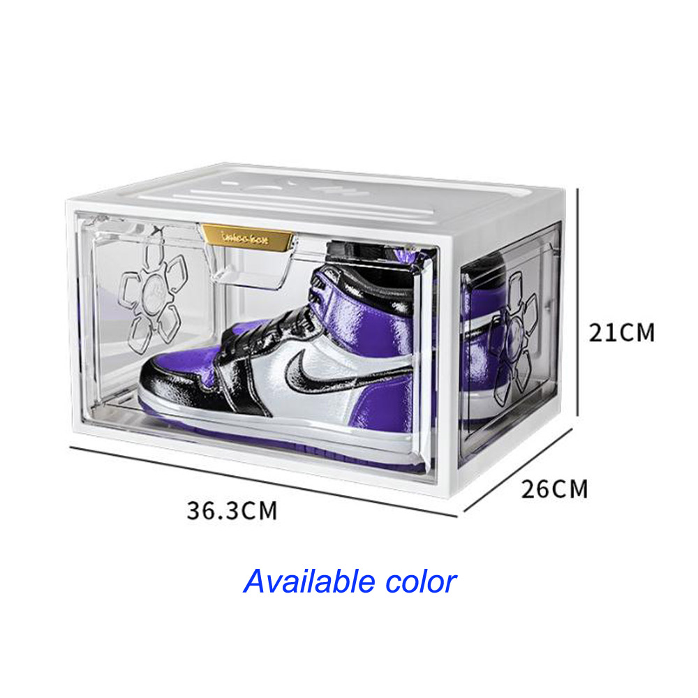 Clear Drop Front Plastic Magnetic Storage Sneaker Shoe Show Box ...