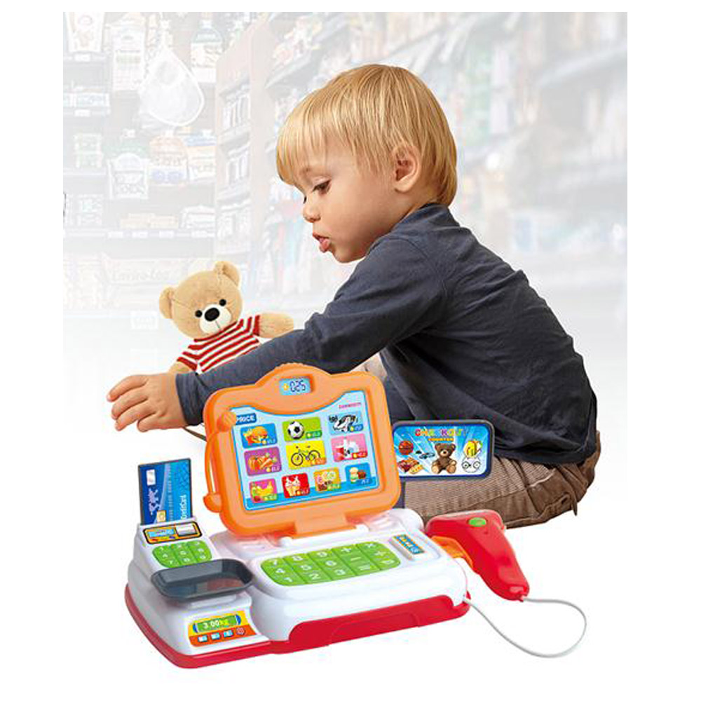 Cash Register Set Pretend Kids Toys Machine Supermarket - TezkarShop ...