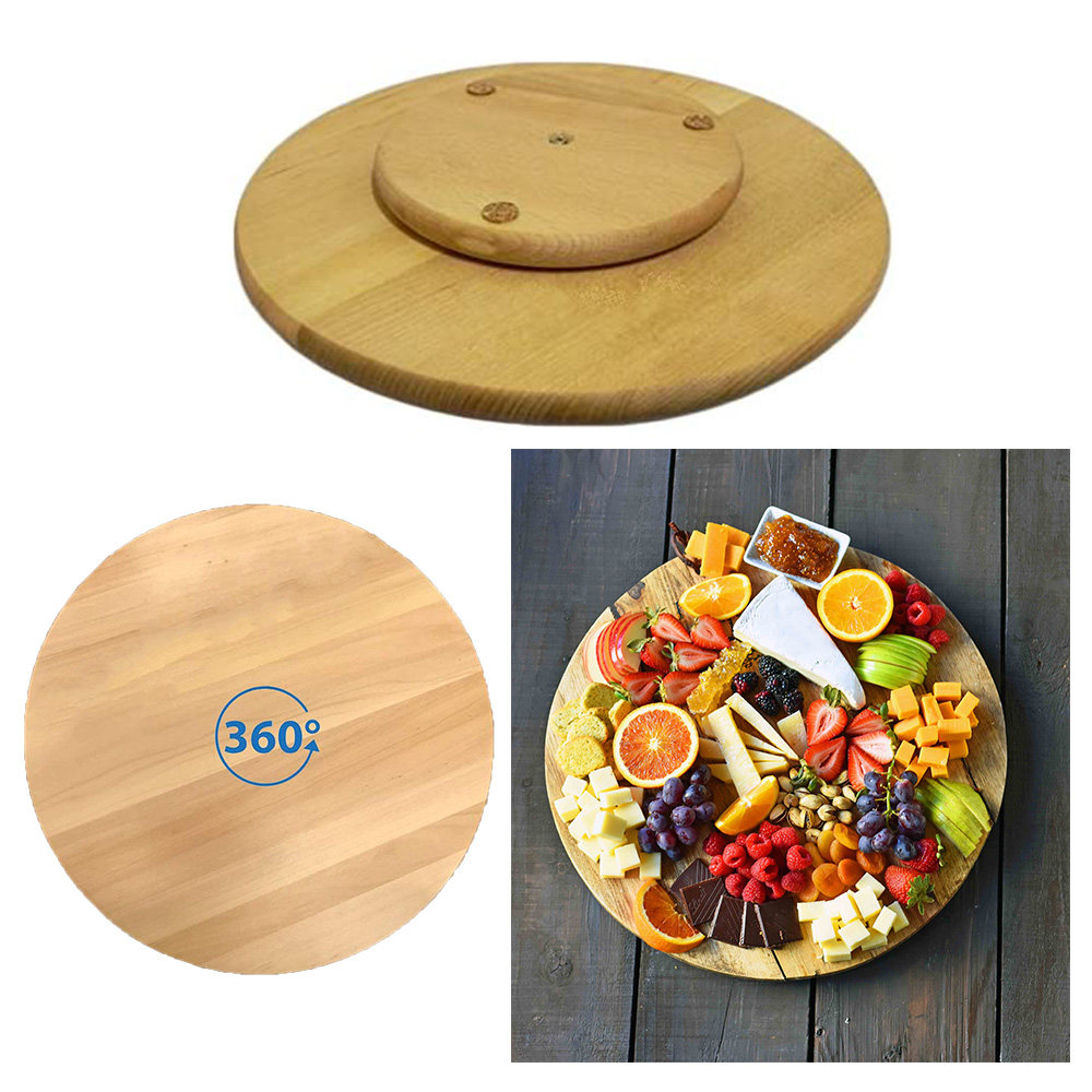 Round Rotating Wooden Display Plate - TezkarShop Official Website