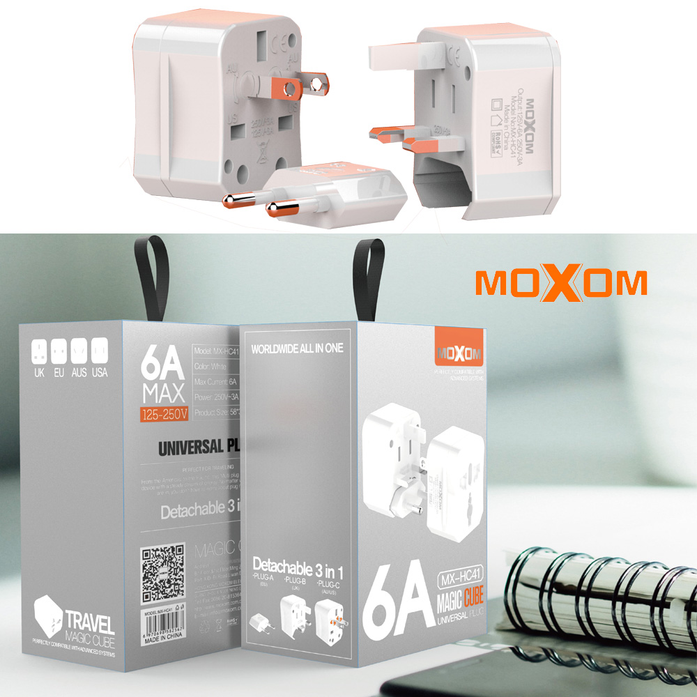 Moxom MX-HC41 6A Magic Cube Universal Plug - TezkarShop Official Website