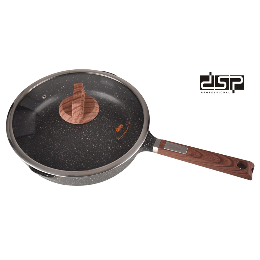 DSP Toughened Non-Stick Frypan With Lid CA005-CD28-Black - TezkarShop ...