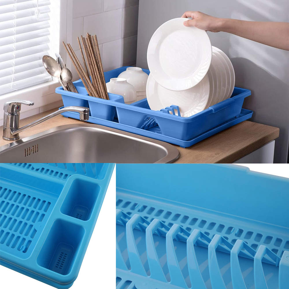 Dish Rack 45 x 38 cm with Drainer Tray - TezkarShop Official Website