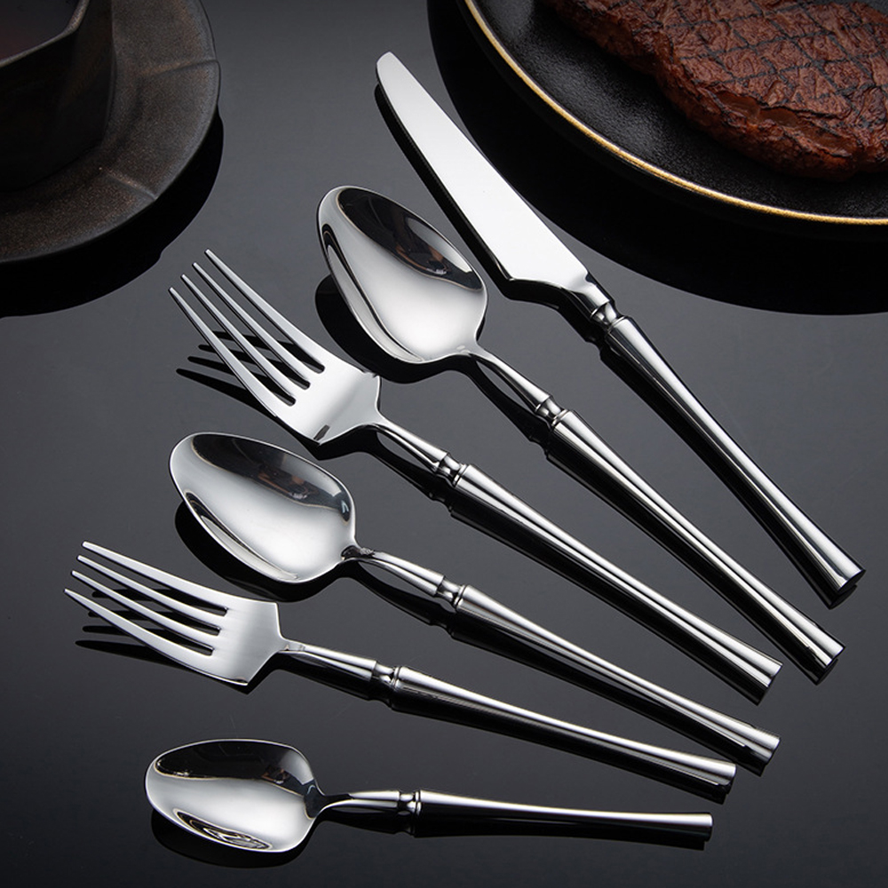 Bamboo Design Fork Knife Spoon Stainless Steel (1PCS) - TezkarShop ...