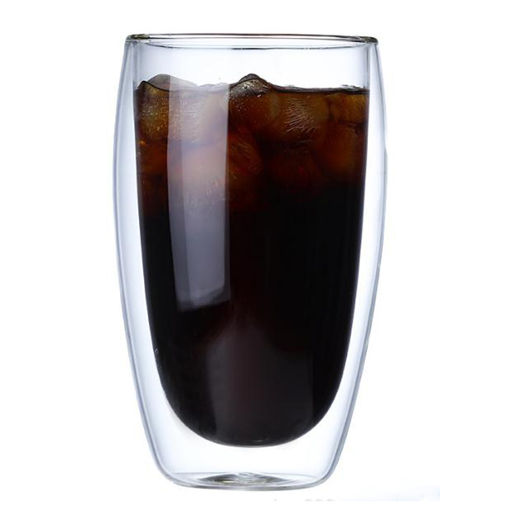 450ml Double Glass Cup (D8.5 X H16)CM - TezkarShop Official Website