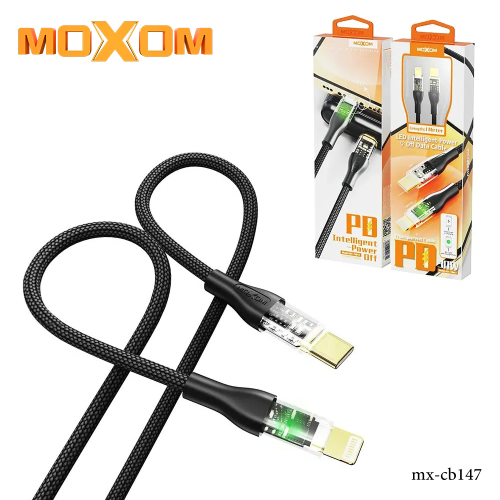 Moxom MX-cb147, Auto Power Off, Transparent USB Data Cable With LED ...