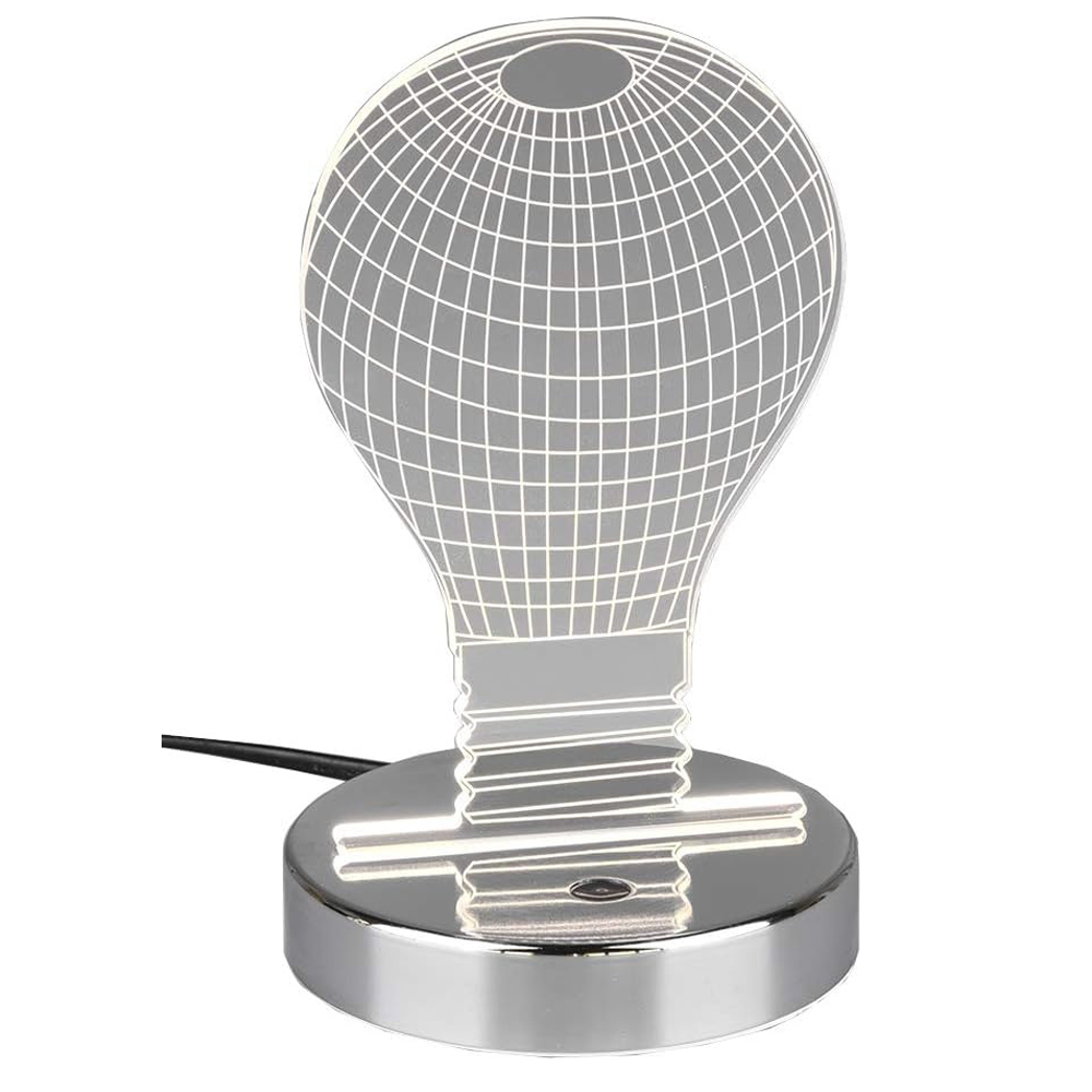 Reality Leuchten Bulb LED Table Lamp Chrome - 3.2W RGB LED - TezkarShop ...