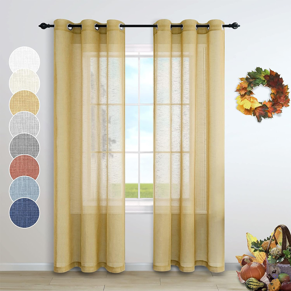 Sheer Curtains Voile Light Filtering - Beije - TezkarShop Official Website
