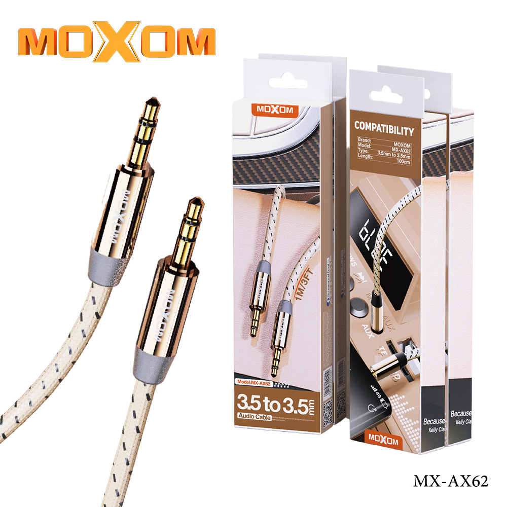 Moxom MX-AX62, AUX Audio 1 Meter Cable - TezkarShop Official Website