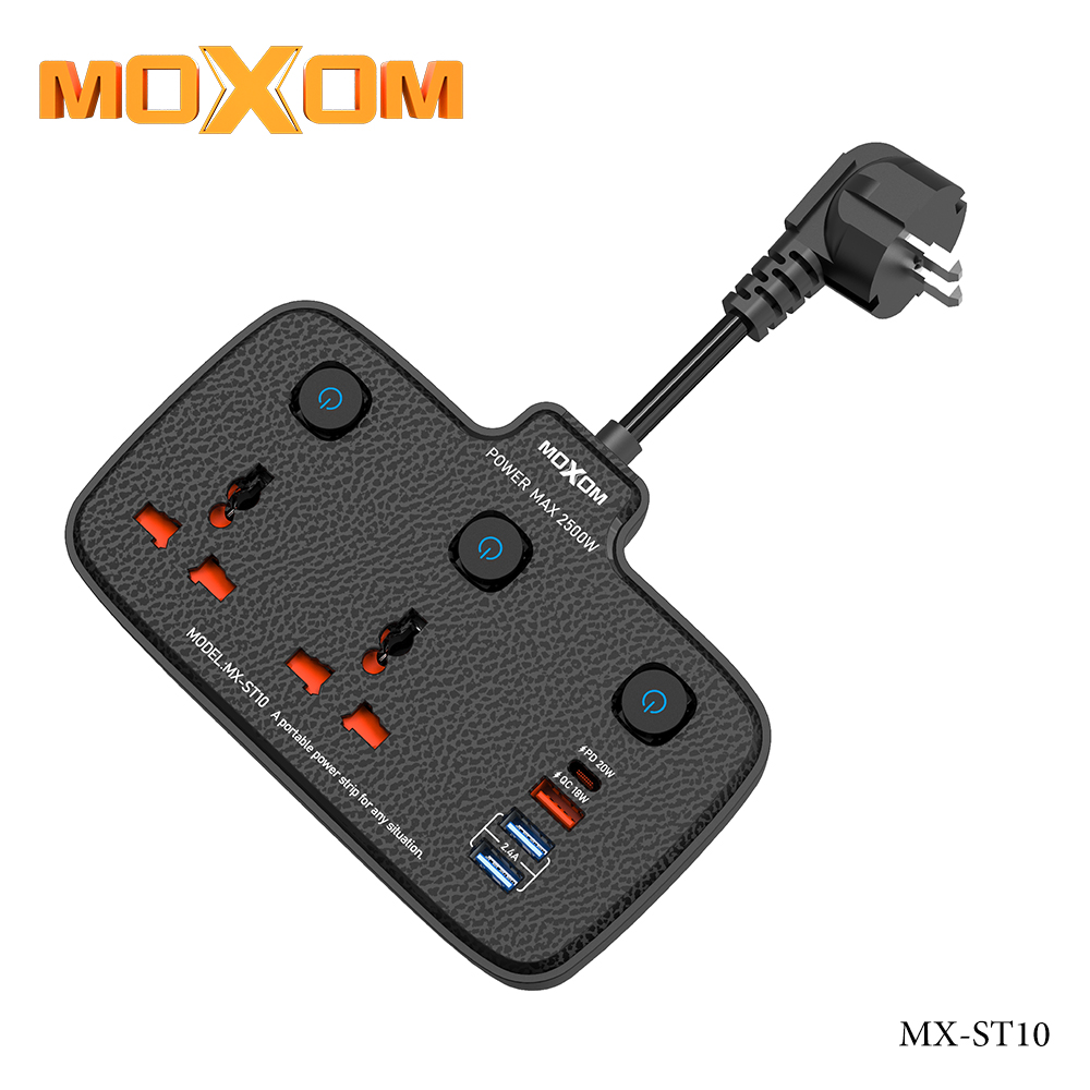 Moxom MX-ST10, Extension Lead with USB 6 Ports - TezkarShop Official ...