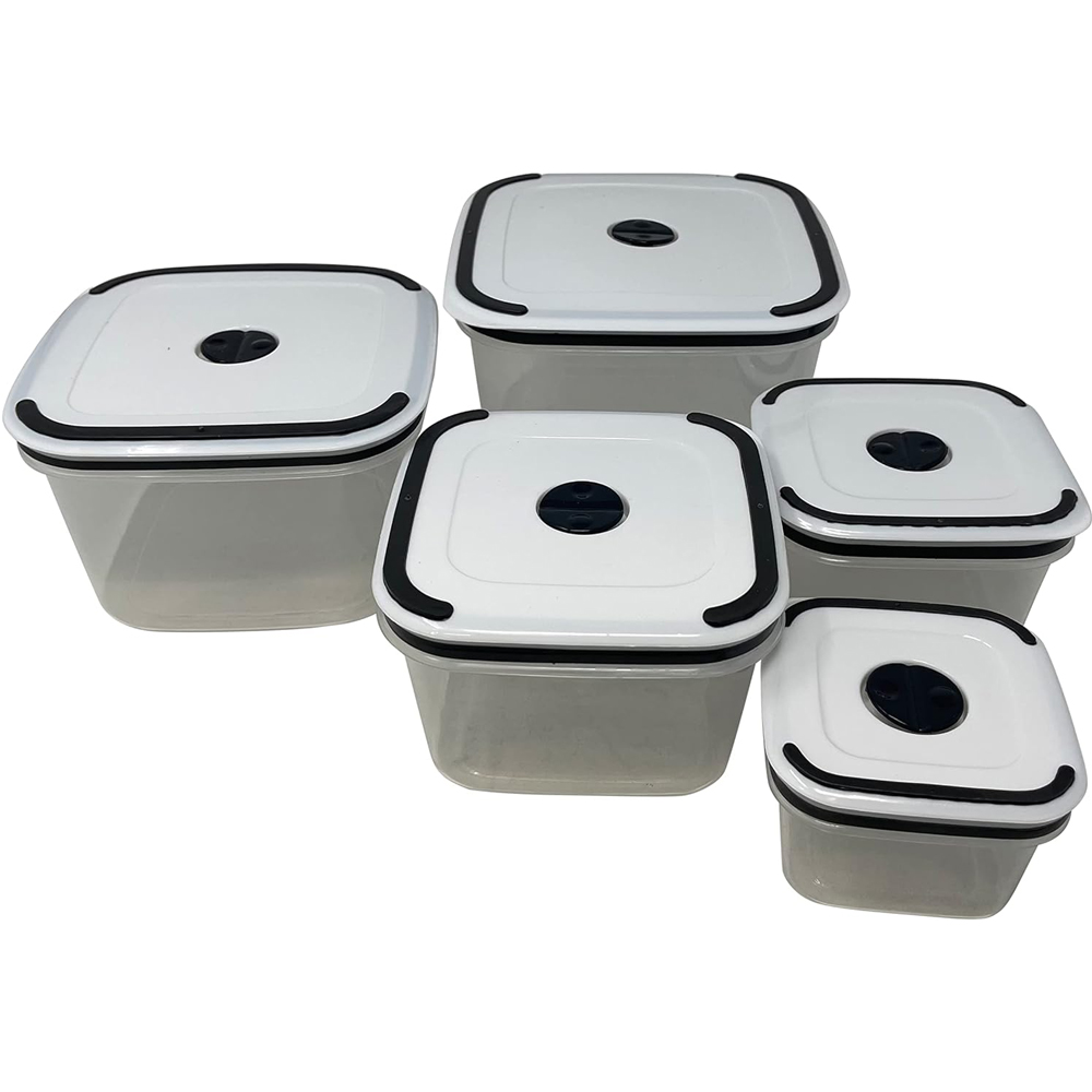 Storage Containers 5-Piece Set Square with Sealed Lids - TezkarShop ...