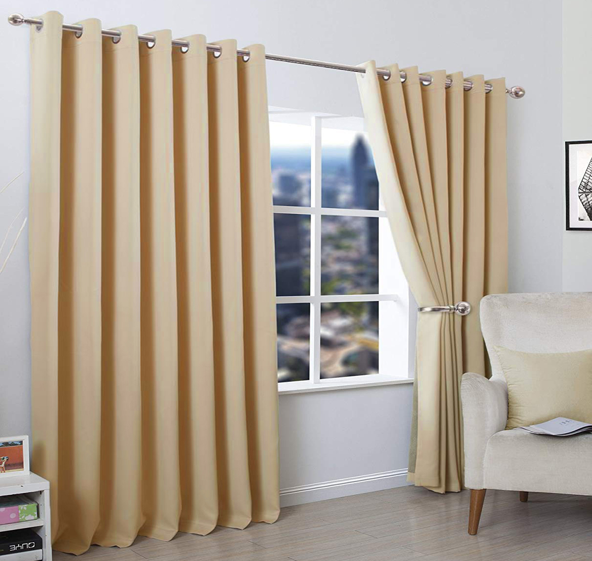 Beige-Y - Linen Blackout Curtain 140x260cm - TezkarShop Official Website
