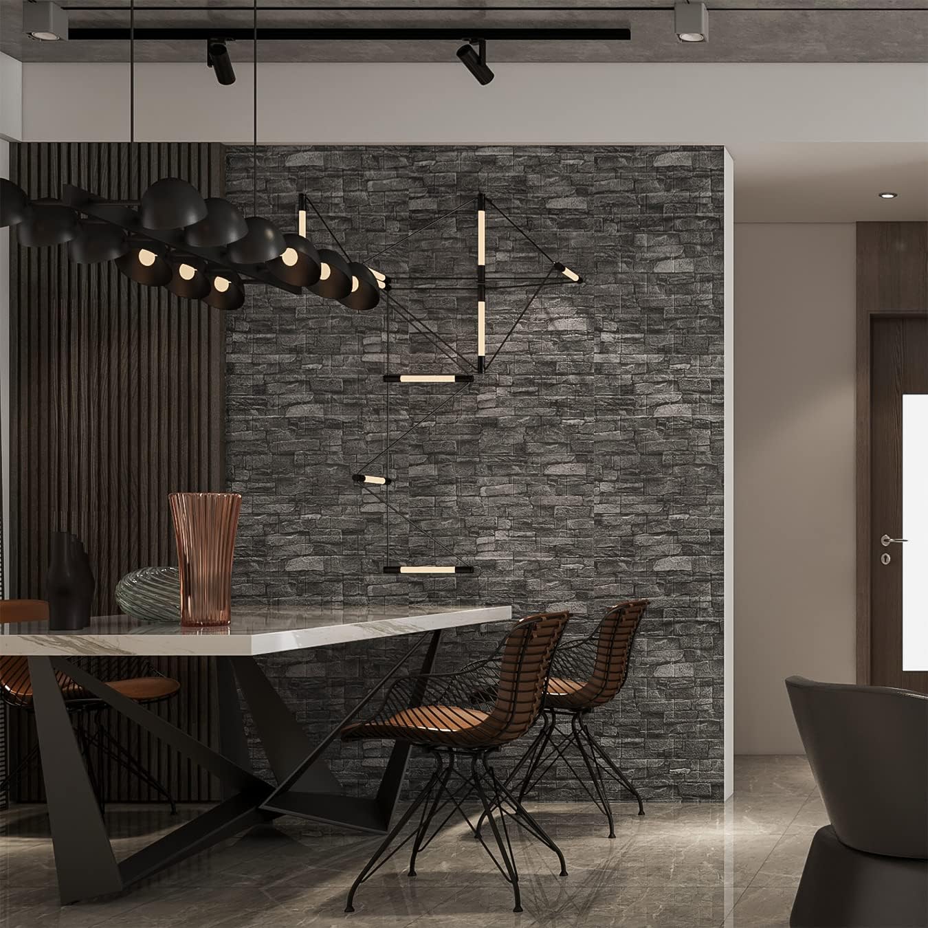 3D Self Adhesive Brick Wall Signs Vintage Brick Design 77 x 70 cm ...