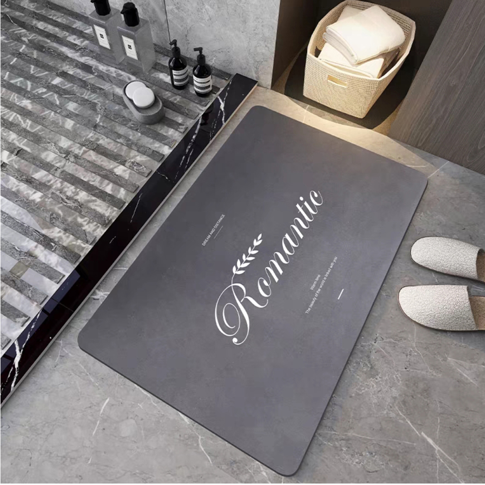Anti-Slip Bathroom Mat Quick Drying (L50 x W80 x T0.25)cm - TezkarShop ...