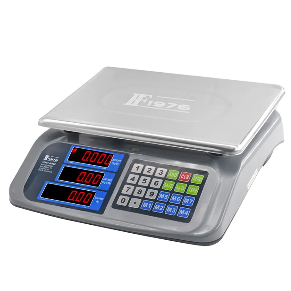 40KG Stainless Steel Rechargeable Digital Pricing & Weighing Scale With ...