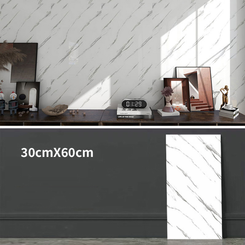 High Gloss Marble Effect PVC Wall Sticker Self Adhesive - TezkarShop ...