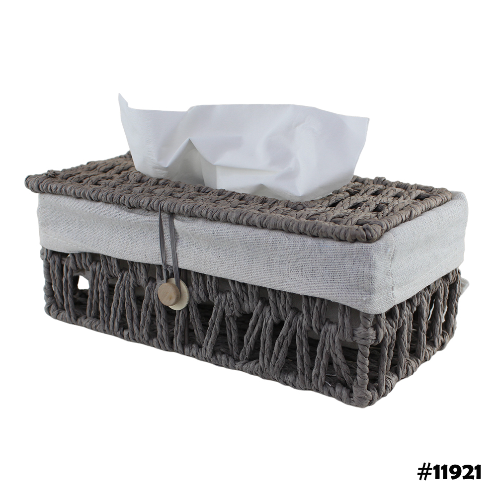 Cool Gift, Straw Tissue Box With Linen Fabric - TezkarShop Official Website
