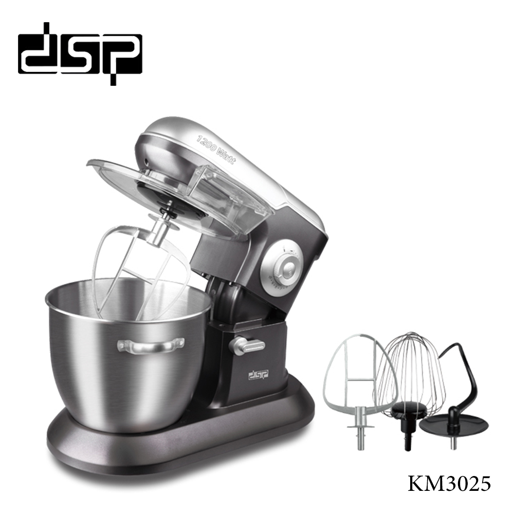 DSP KM3025, 1200W, 6.5Ltr, 3 in 1 Stand Mixer stainless steel Bowl ...