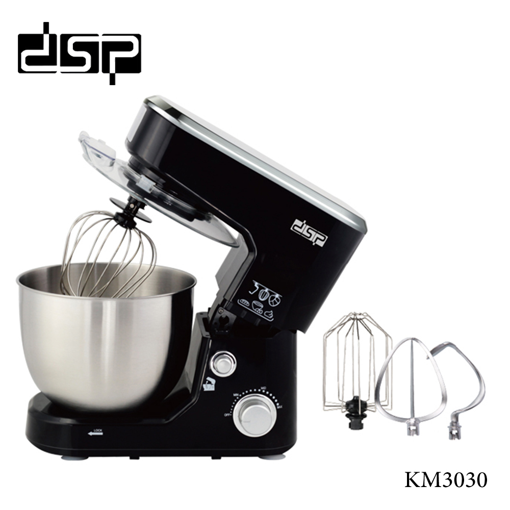 DSP KM3030, 1000W, 5Ltr, 3 in 1 Stand Mixer stainless steel Bowl - TezkarShop Official Website