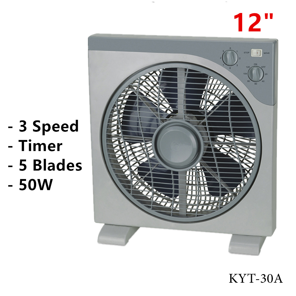 12" Box Fan, 3 Speed 50W - TezkarShop Official Website