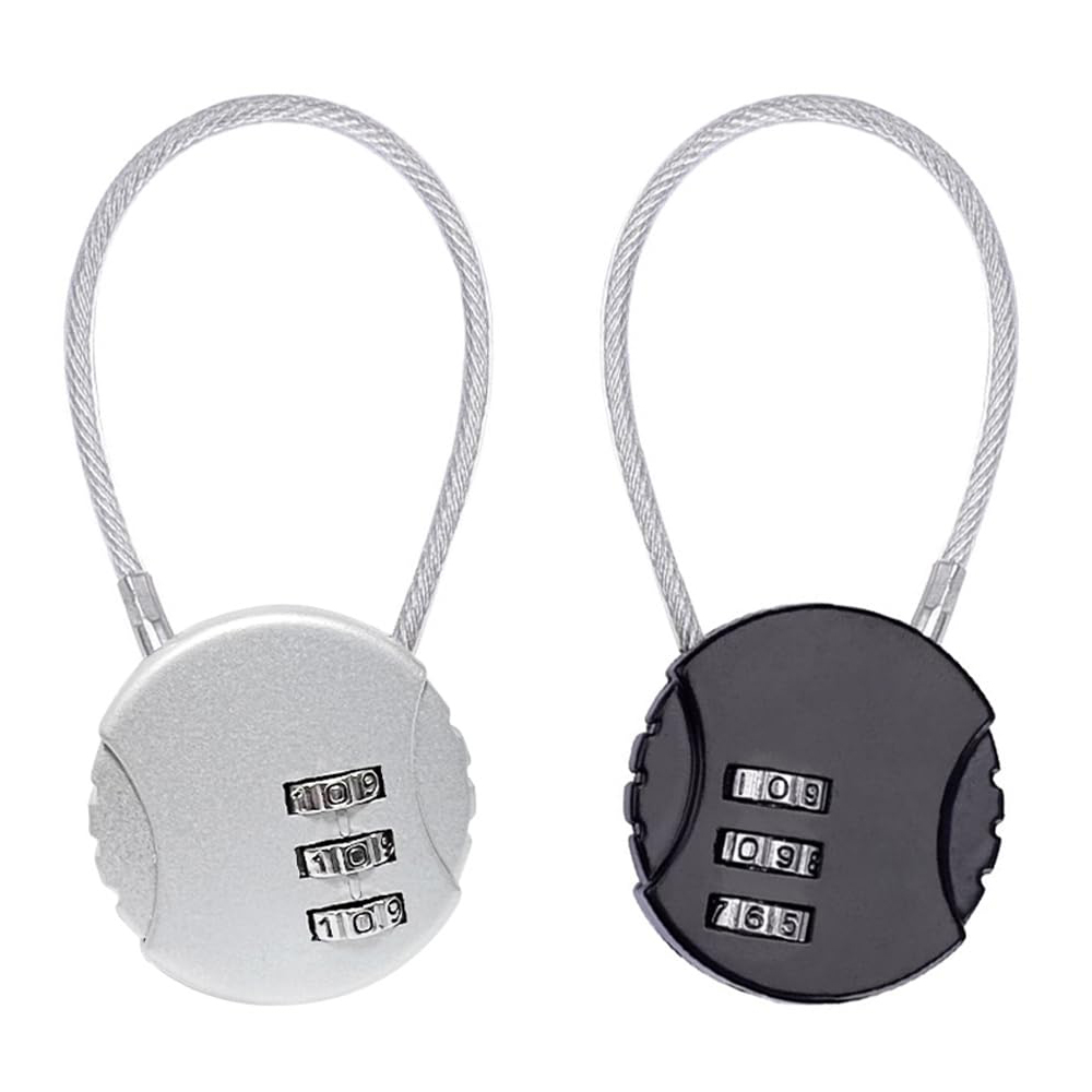 3-Digit Number Lock Combination With Zinc Alloy Steel Cable ...