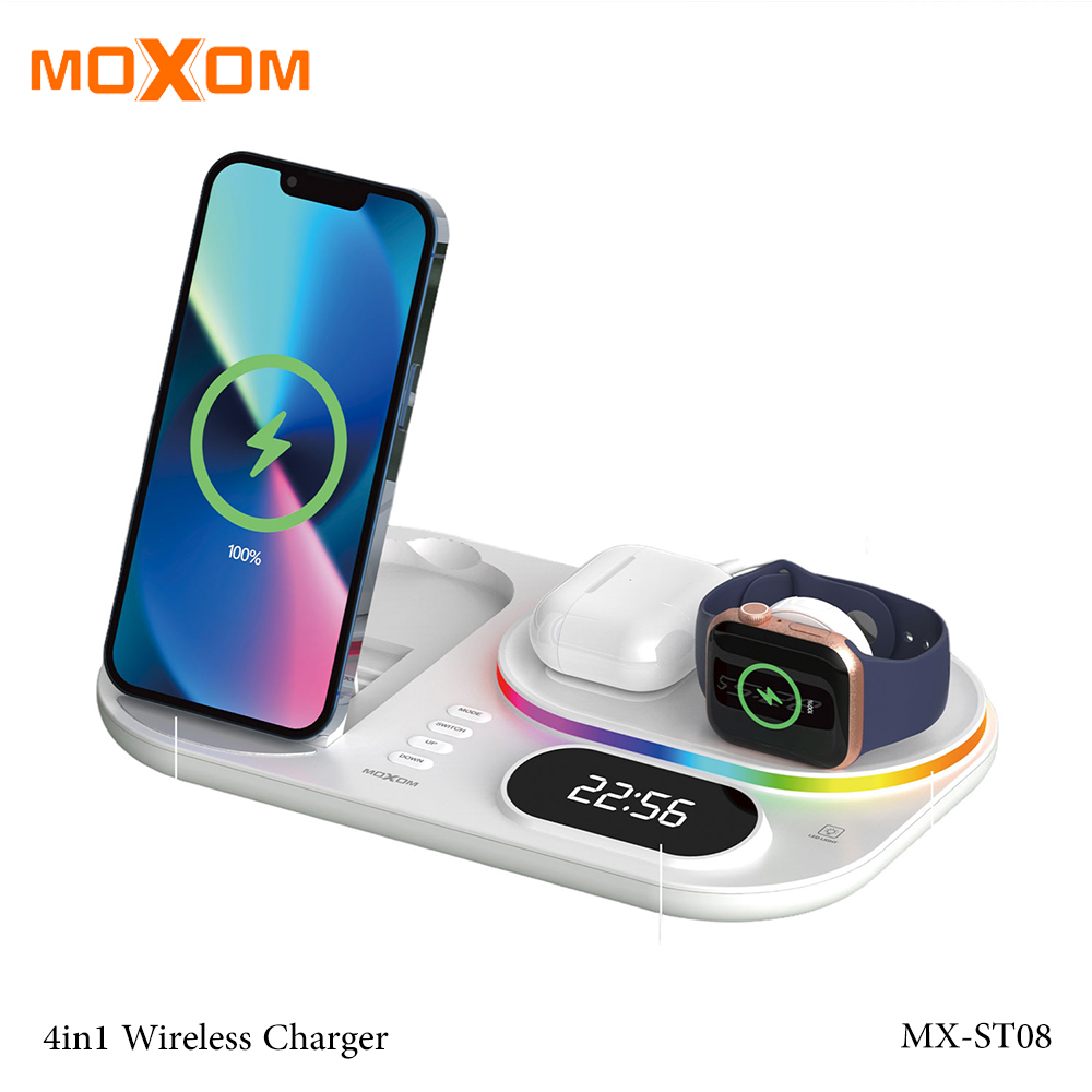 Moxom MX-ST08 4 in 1 Wireless Charging Station - TezkarShop Official Website