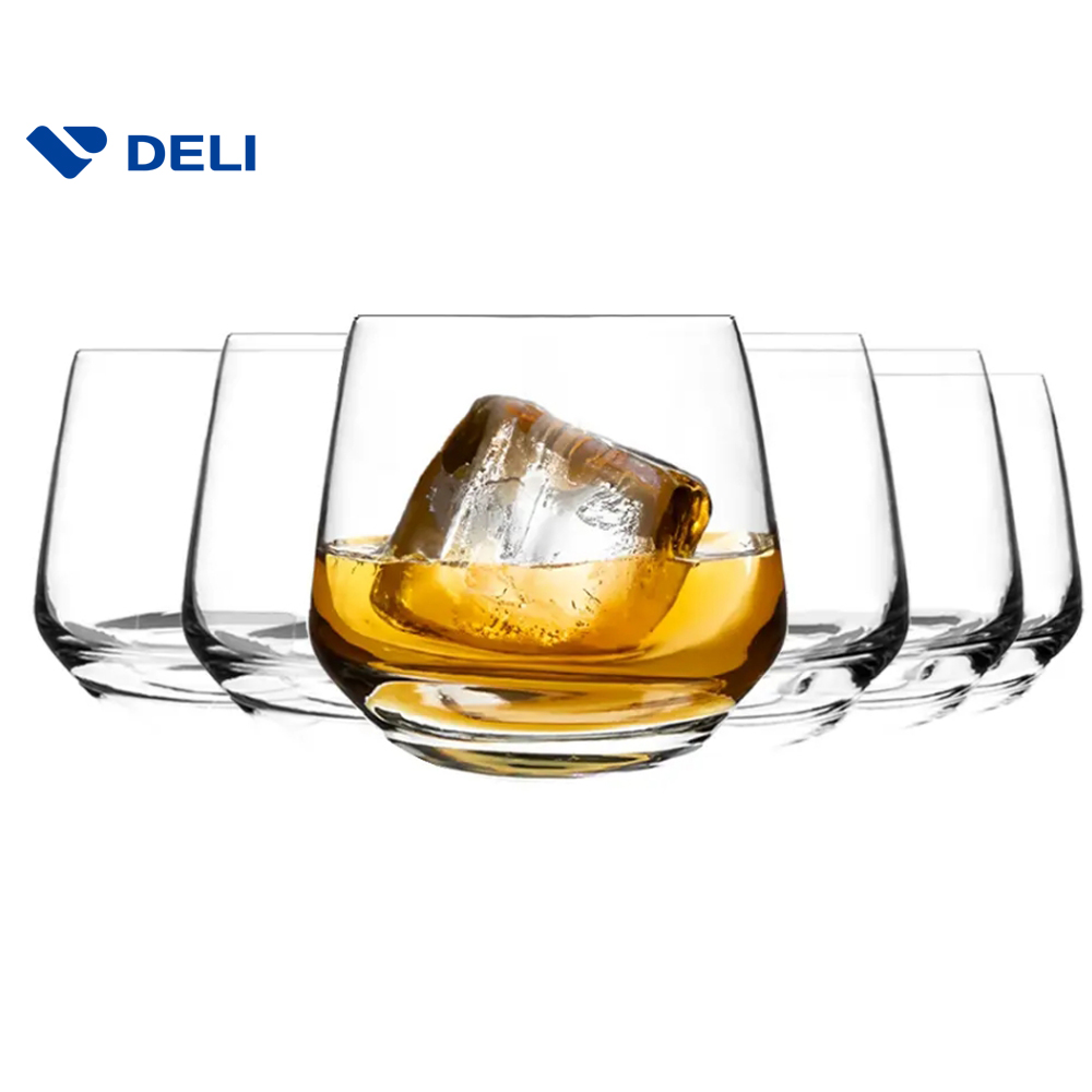 DELI 6-Pieces Clear Glasses Set 370-ml - TezkarShop Official Website