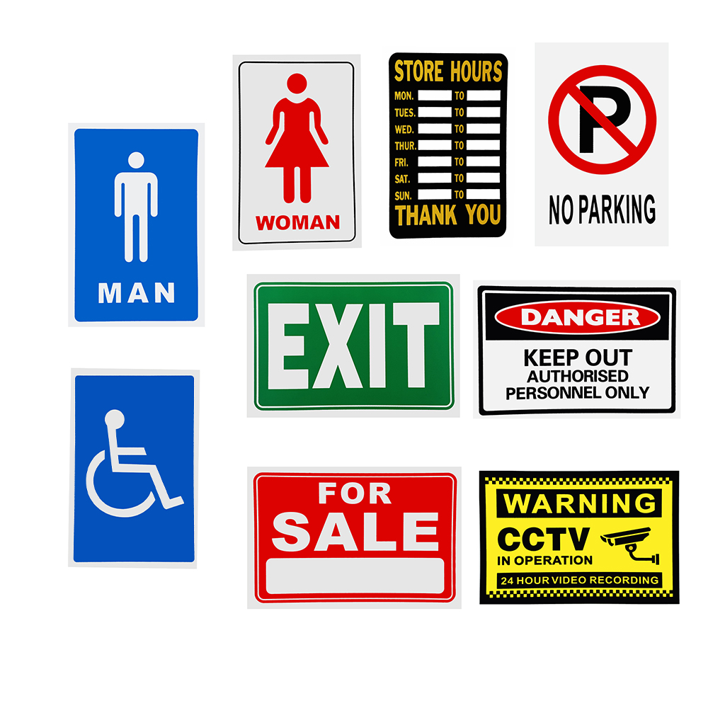 Adhesive Vinyl Rectangular Sign - 30x20cm - TezkarShop Official Website