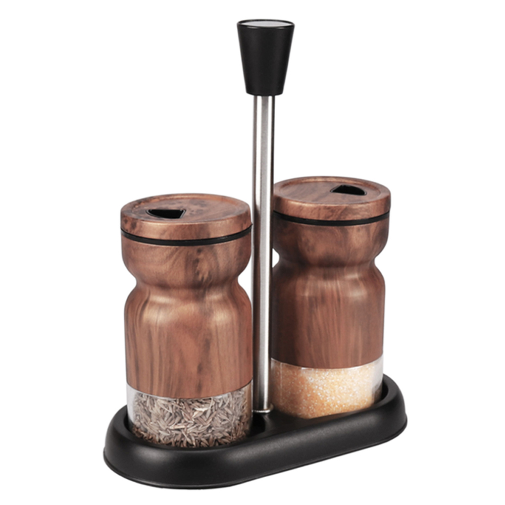 2-Pieces Glass Salt & Pepper Jar High Quality Metal Lid 130ml ...