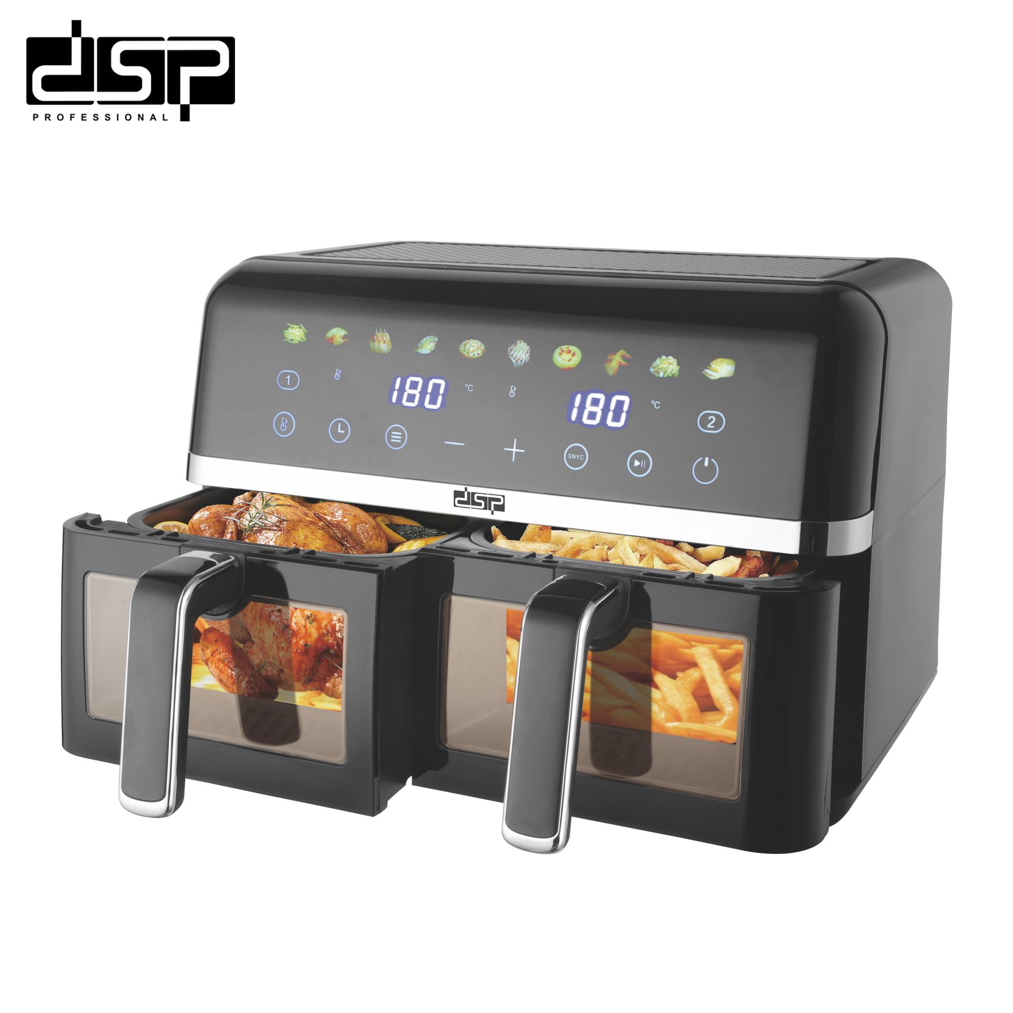 DSP KB2174, Electric Air Fryer 1400W - 5+5Ltr - TezkarShop Official Website