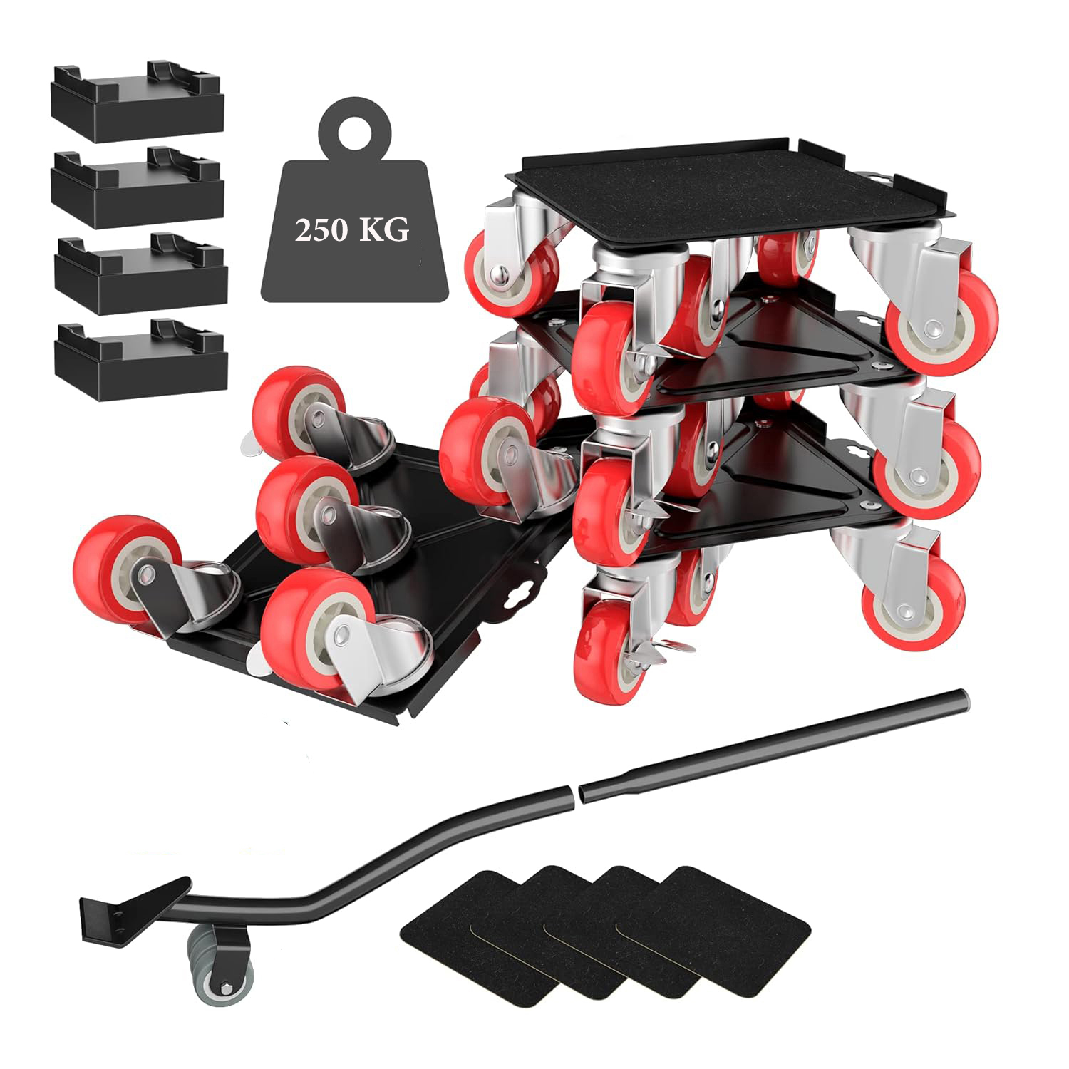 Heavy Duty Furniture Moving 5 Wheels with Locking Wheels,Anti-Skid Pad ...