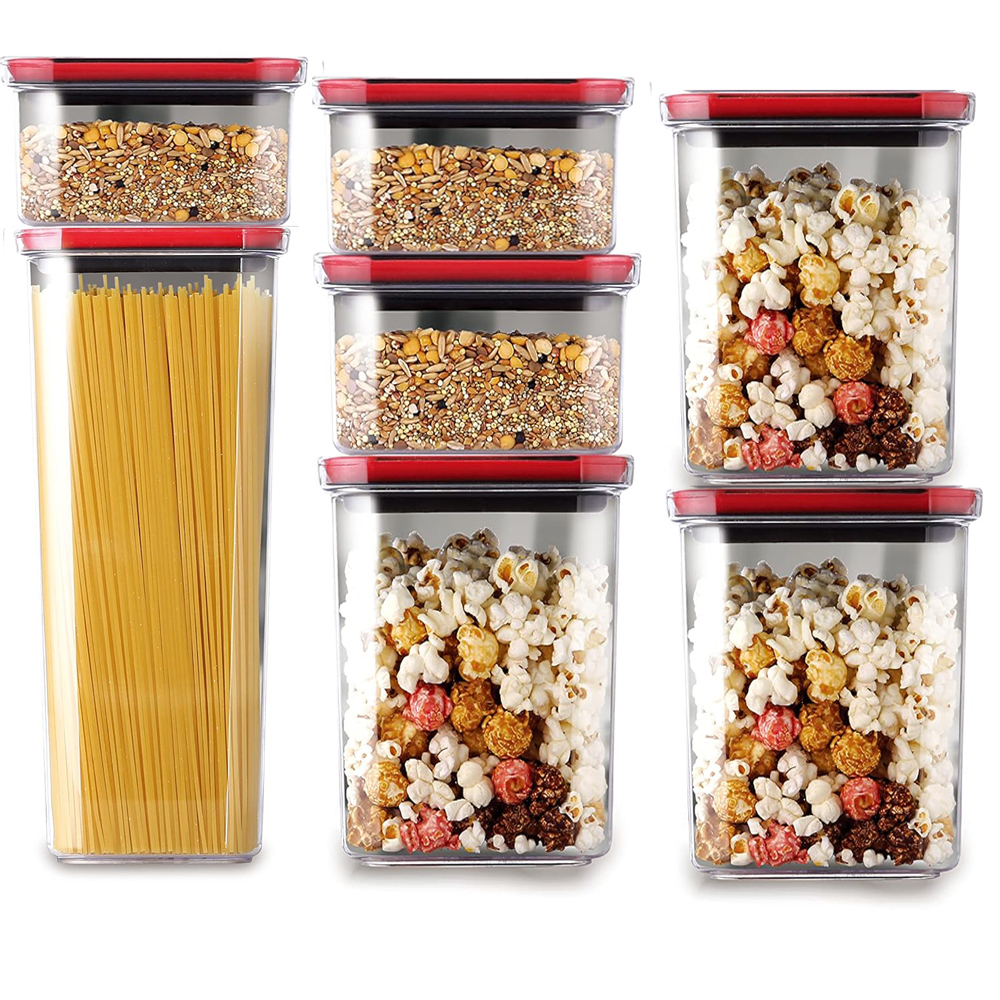 7-Pieces Airtight Food Storage Containers for Kitchen With Lock ...
