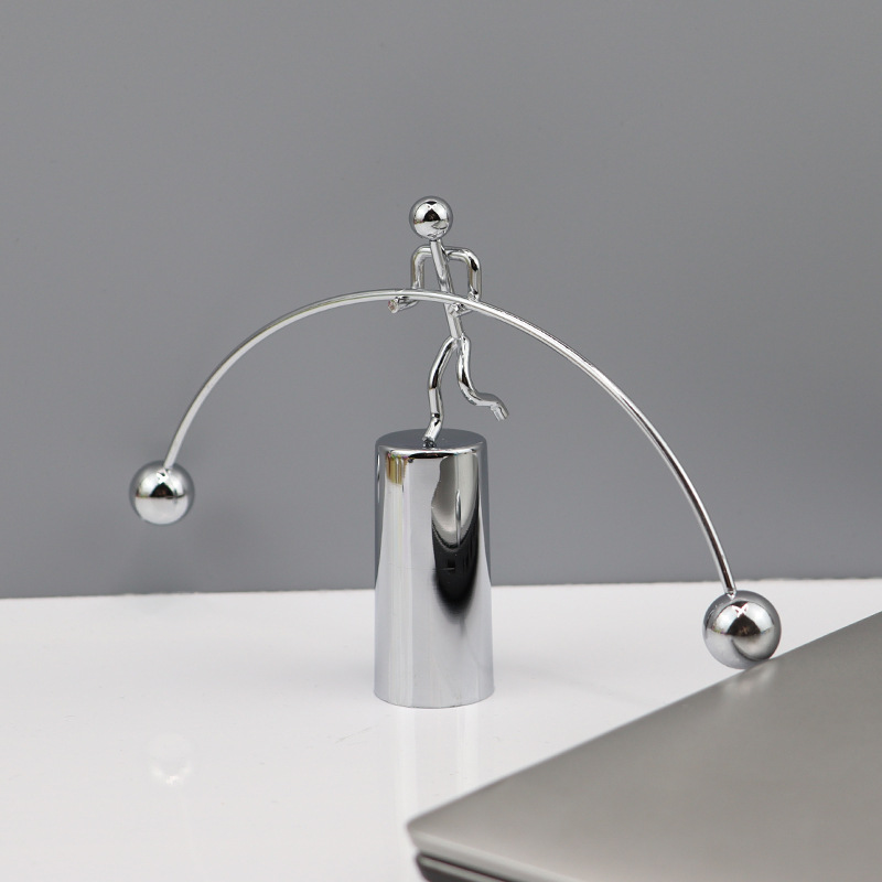 Stainless Steel Figurine Gadget Weightlifter Art Balance - TezkarShop ...