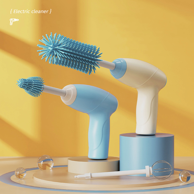 Electric Silicone Baby Bottle Cleaner Brush Set - TezkarShop Official ...