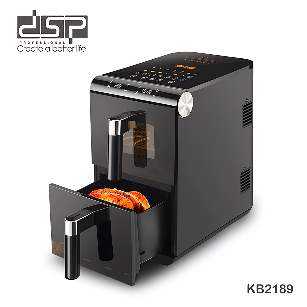 DSP KB2189, Dual Air Fryer Stack 1700W-6+6Ltr - TezkarShop Official Website