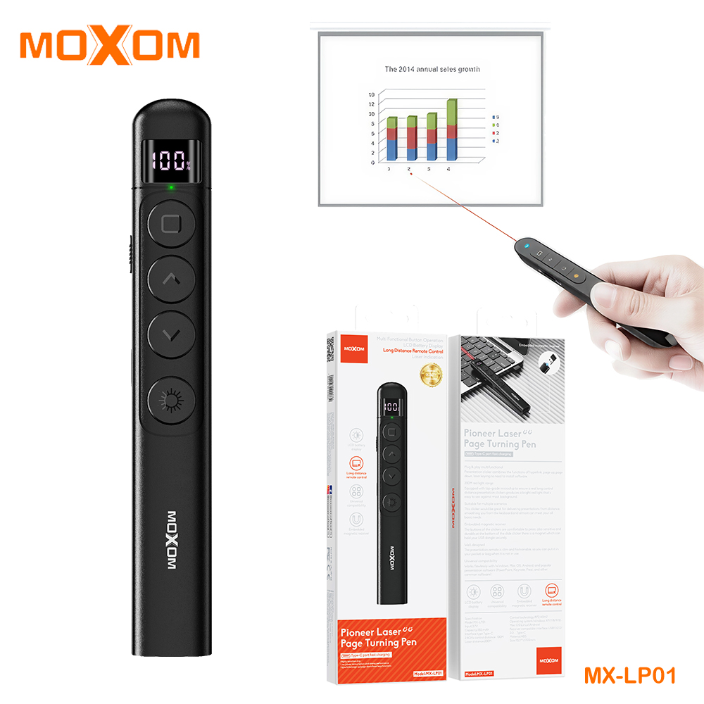 MOXOM MX LP01, Pioneer Laser Page Turning Pen Powerpoint Presenter - TezkarShop Official Website