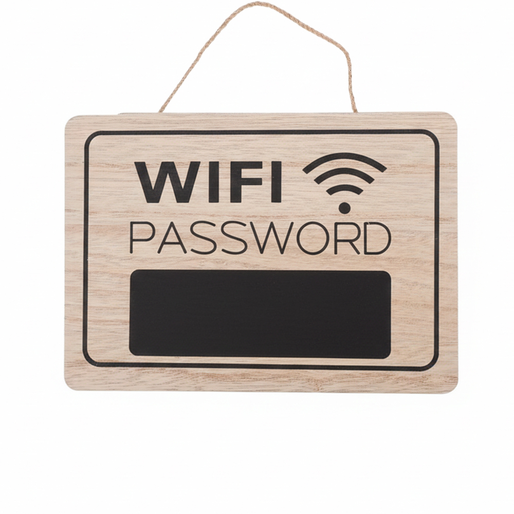 Rectangle Wood Wi-fi Password Tag ( 34x20 cm ) - TezkarShop Official ...