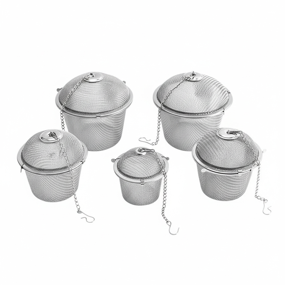 Stainless Steel Tea Strainer With Chain Handle - TezkarShop Official ...