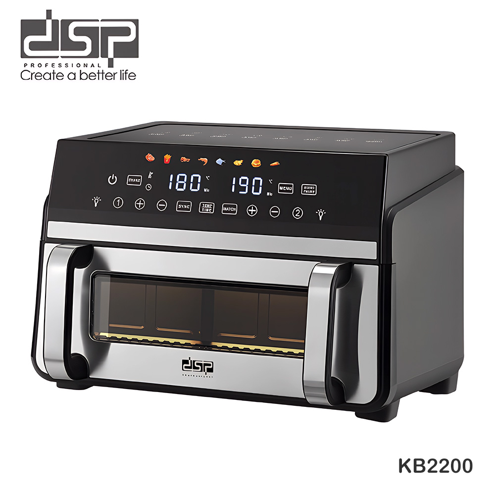 DSP KB2200 Dual Basket Air Fryer – 11L Total Capacity (5.5L + 5.5L ...